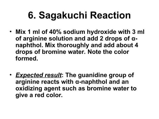 Qualitative Tests for Amino Acids Qualitative tests for Proteins and ...