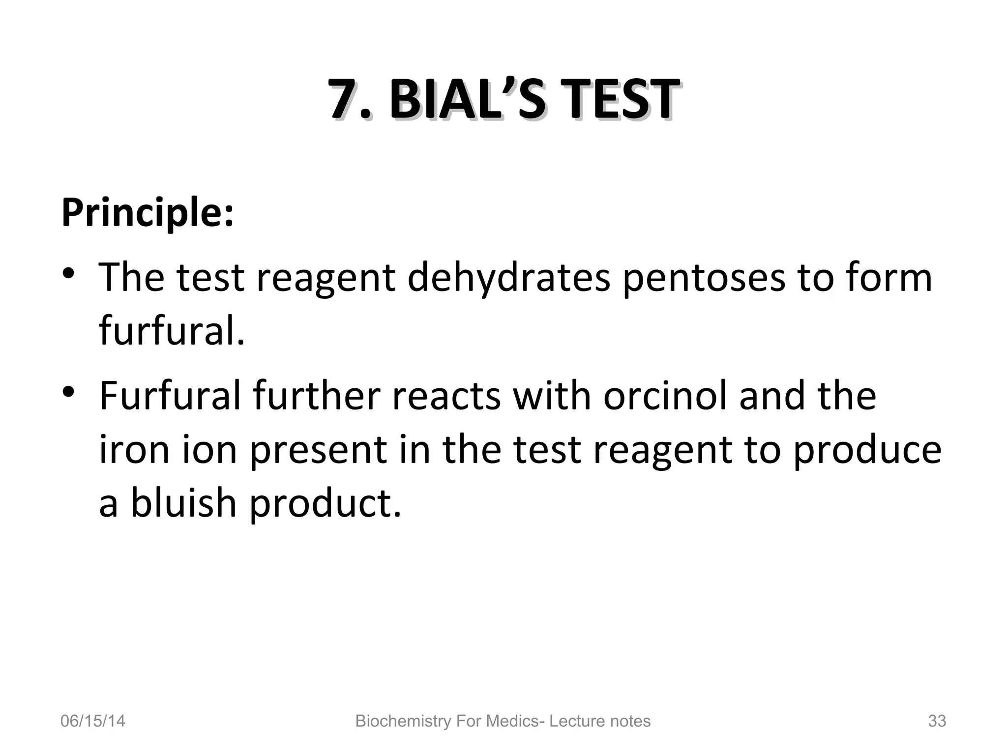 Qualitative tests for carbohydrates | PPT