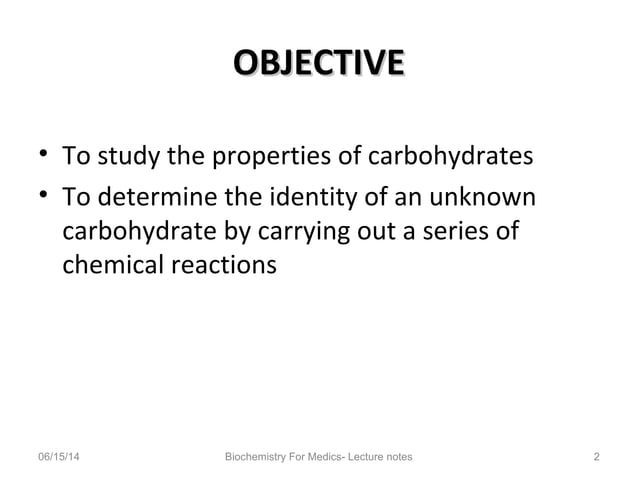 Qualitative tests for carbohydrates | PPT | Chemistry | Science