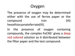 Qualitative tests for elements in organic compounds | PPT