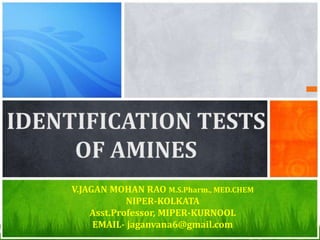 Qualitative tests of amines | PPTX