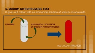 Qualitative tests of proteins, color reaction of proteins,biuret's test ...