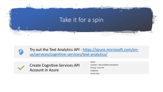 Text Mining & Sentiment Analysis made easy, with Azure and Power BI | PPTX