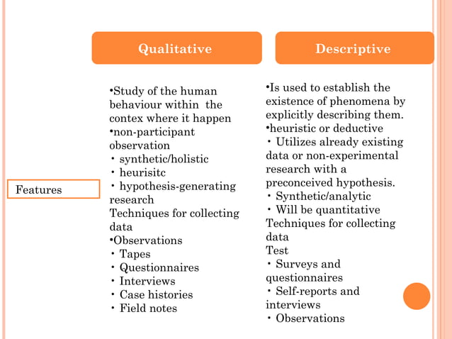 Qualitative vs descriptive | PPT