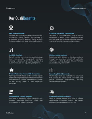Qualitest’s Extensive Range Plastic Testing Technologies - Built for ...