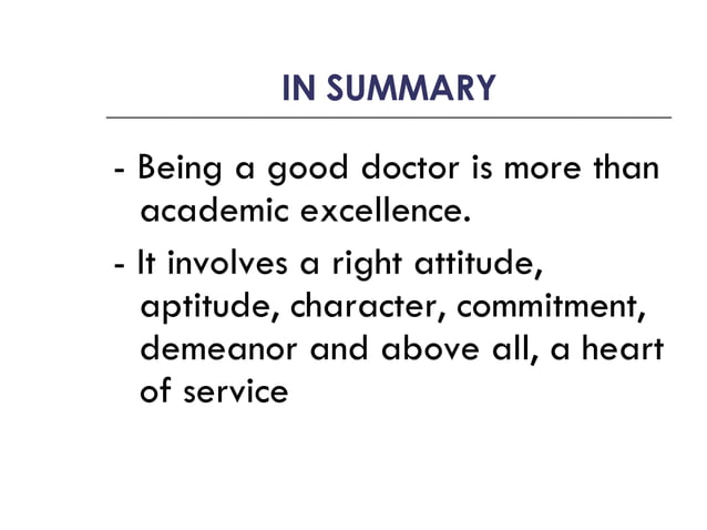 Qualities Of A Good Doctor | PPT | Medical Health