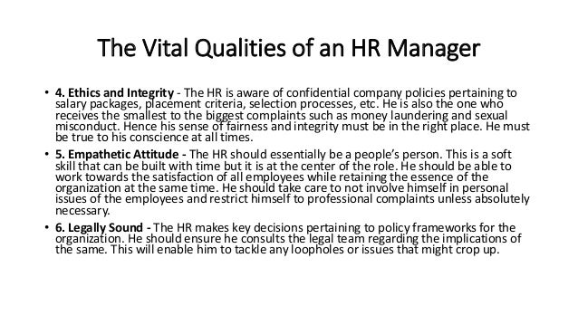 Qualities and Roles of HR Manager.pptx