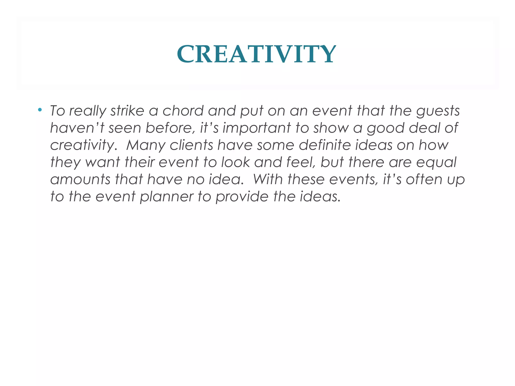 Qualities of a Good Event Planner | PPT