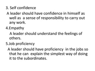 Qualities of a good leader | PPTX