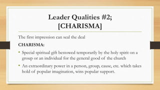 Qualities of a good leader | PPTX