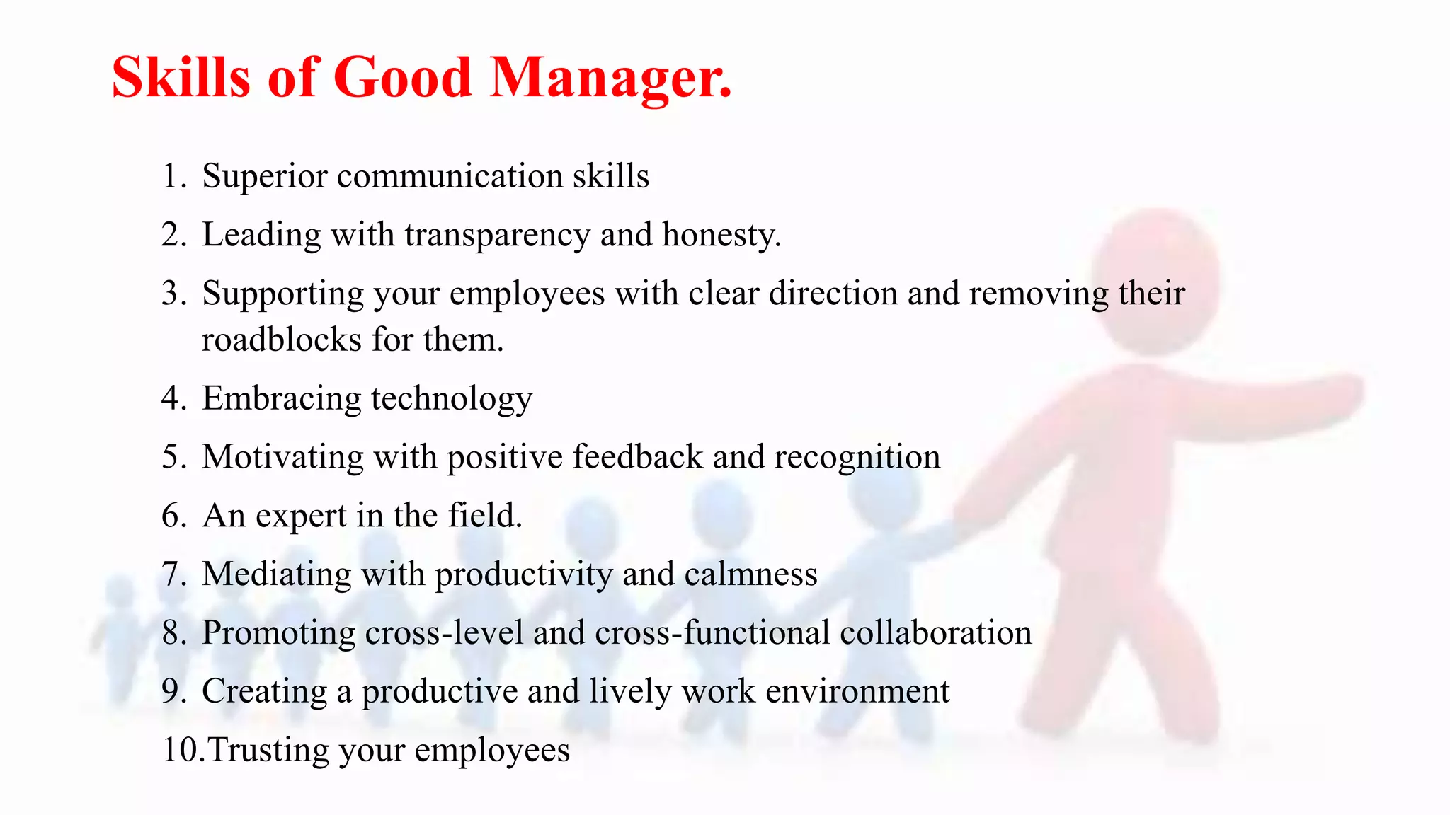 Qualities of a good manager | PPTX