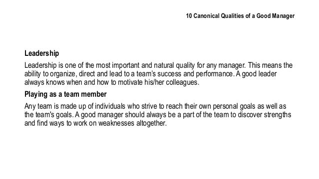 10 Qualities of a Great Manager
