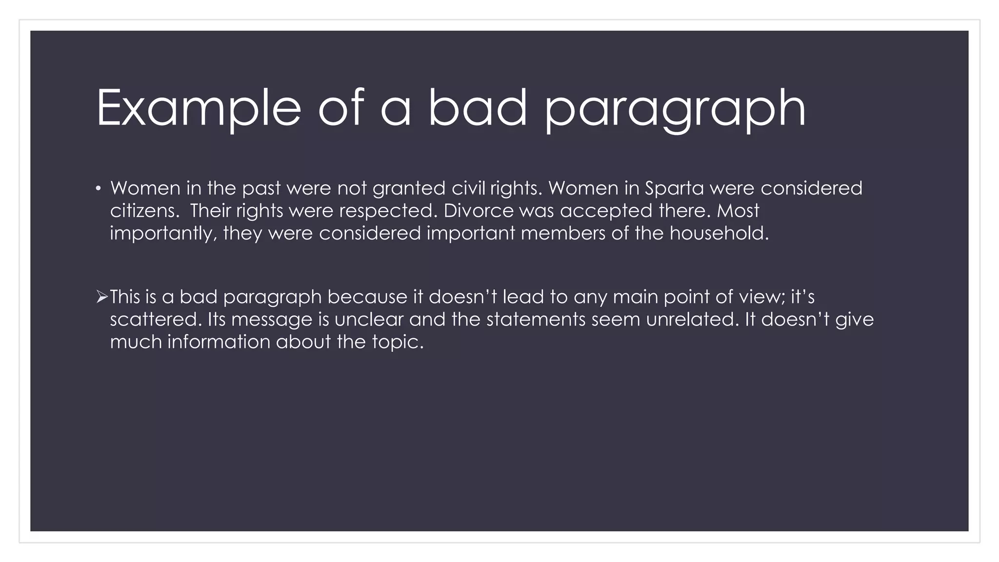 Qualities of a good paragraph | PPTX