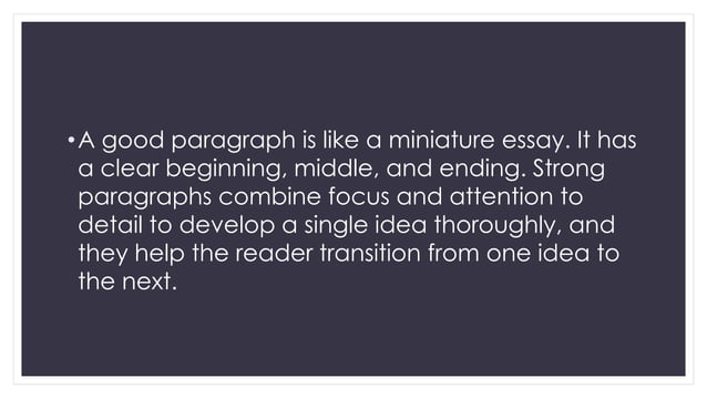 Qualities of a good paragraph | PPTX | Marriage and Civil Unions ...