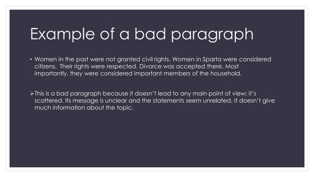 Qualities of a good paragraph | PPTX | Marriage and Civil Unions ...