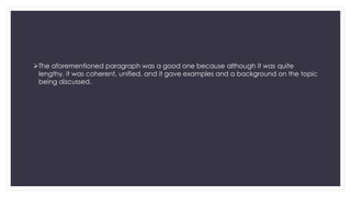 Qualities of a good paragraph | PPTX
