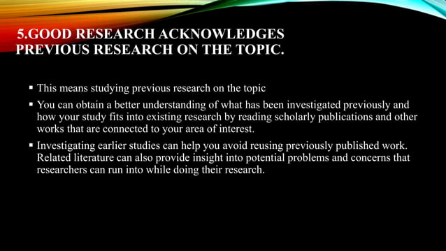 Qualities of a good research topic presentation.pptx | Education