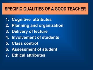Qualities of a Good Teacher | PPT
