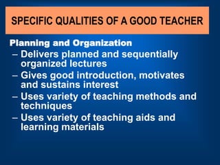 Qualities of a Good Teacher | PPT