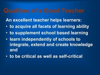 Qualities of a Good Teacher | PPT