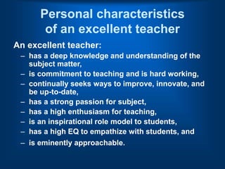 Qualities of a Good Teacher | PPT