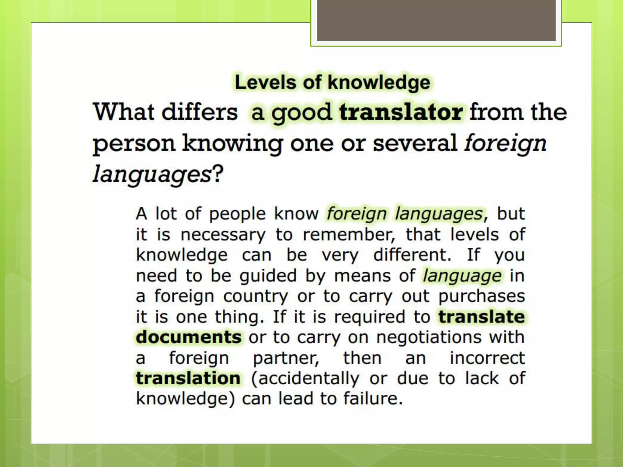 Qualities of a good translator | PPTX