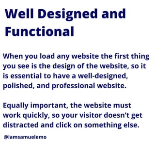 Qualities of a great website | PDF
