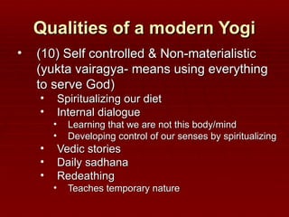 Qualities of a modern yogi | PPT