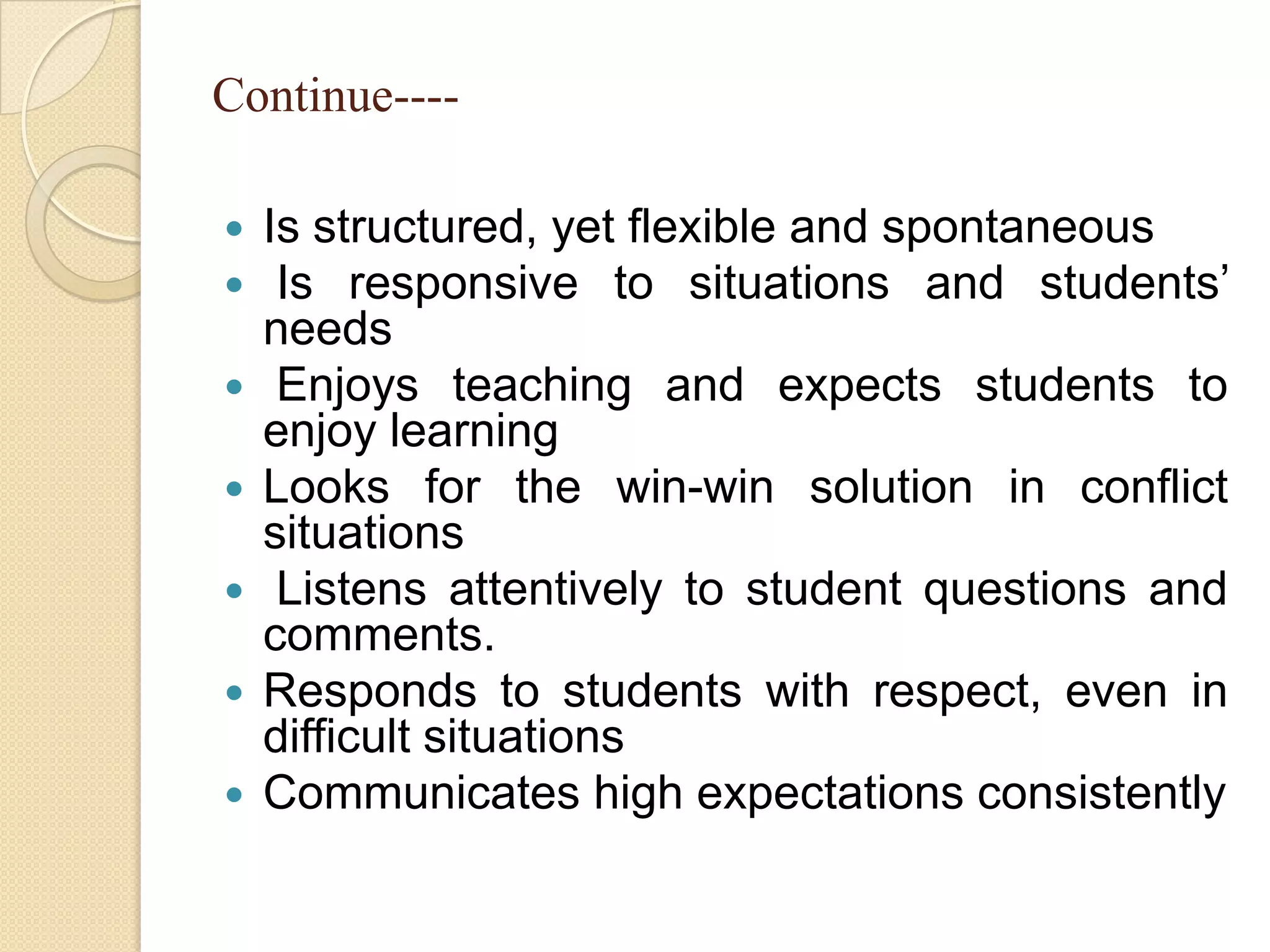 Qualities of an effective teacher | PPTX