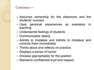 Qualities of an effective teacher | PPT