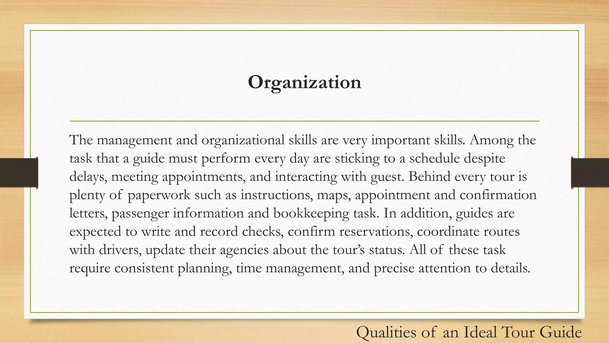 Qualities of an Ideal Tour Guide | PPTX
