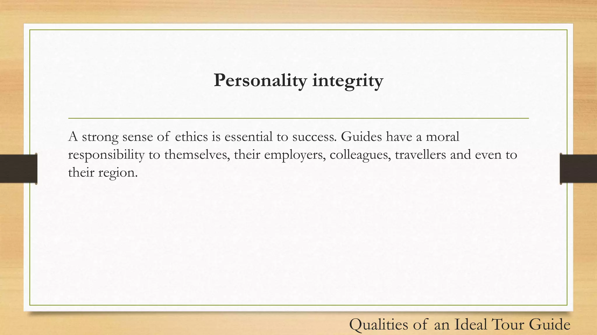 Qualities of an Ideal Tour Guide | PPTX