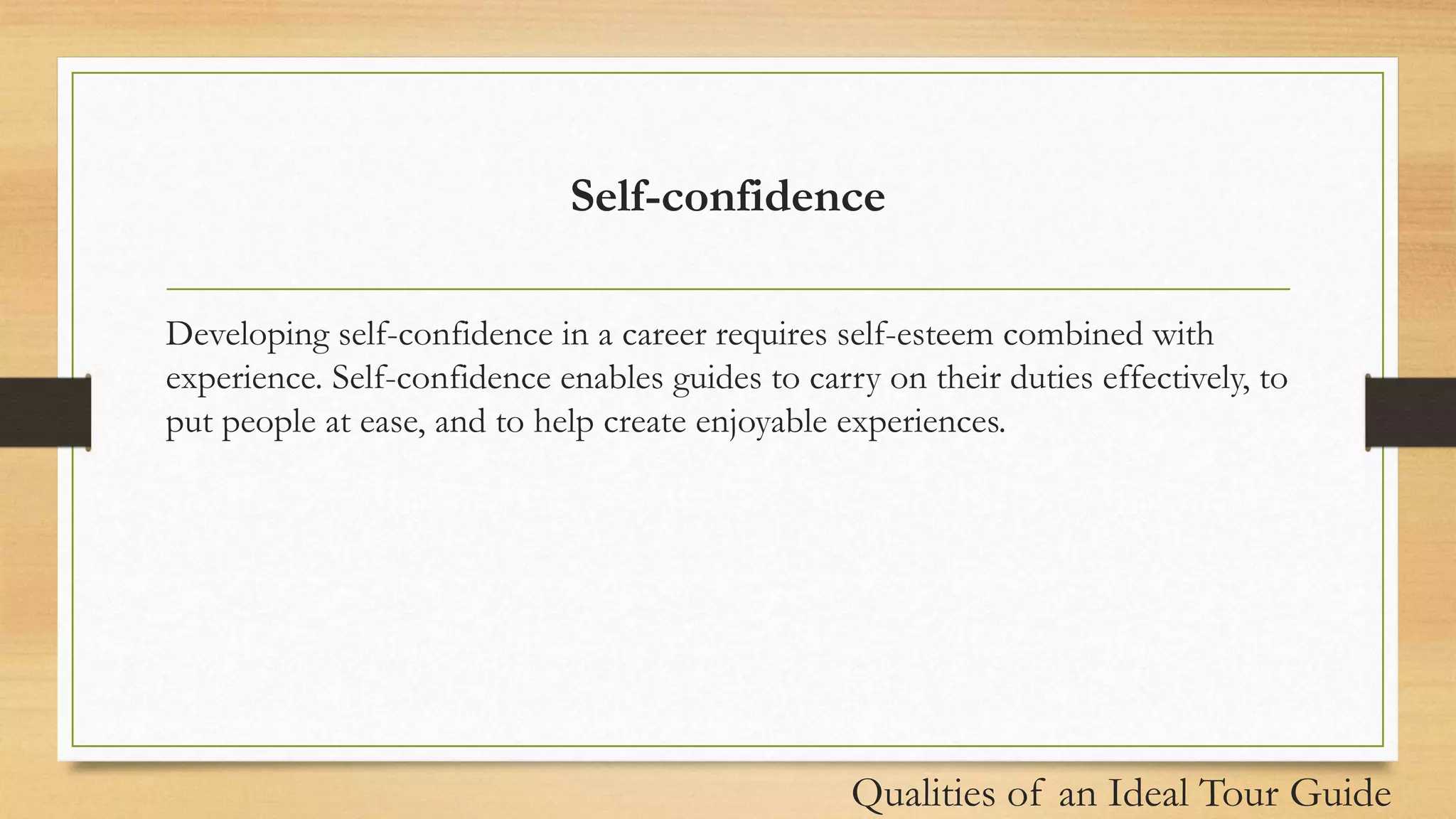 Qualities of an Ideal Tour Guide | PPTX