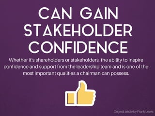 Qualities of an Outstanding Chairman | PDF