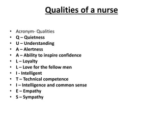 Qualities of a nurse.pptx | Parenting Babies and Toddlers | Parenting