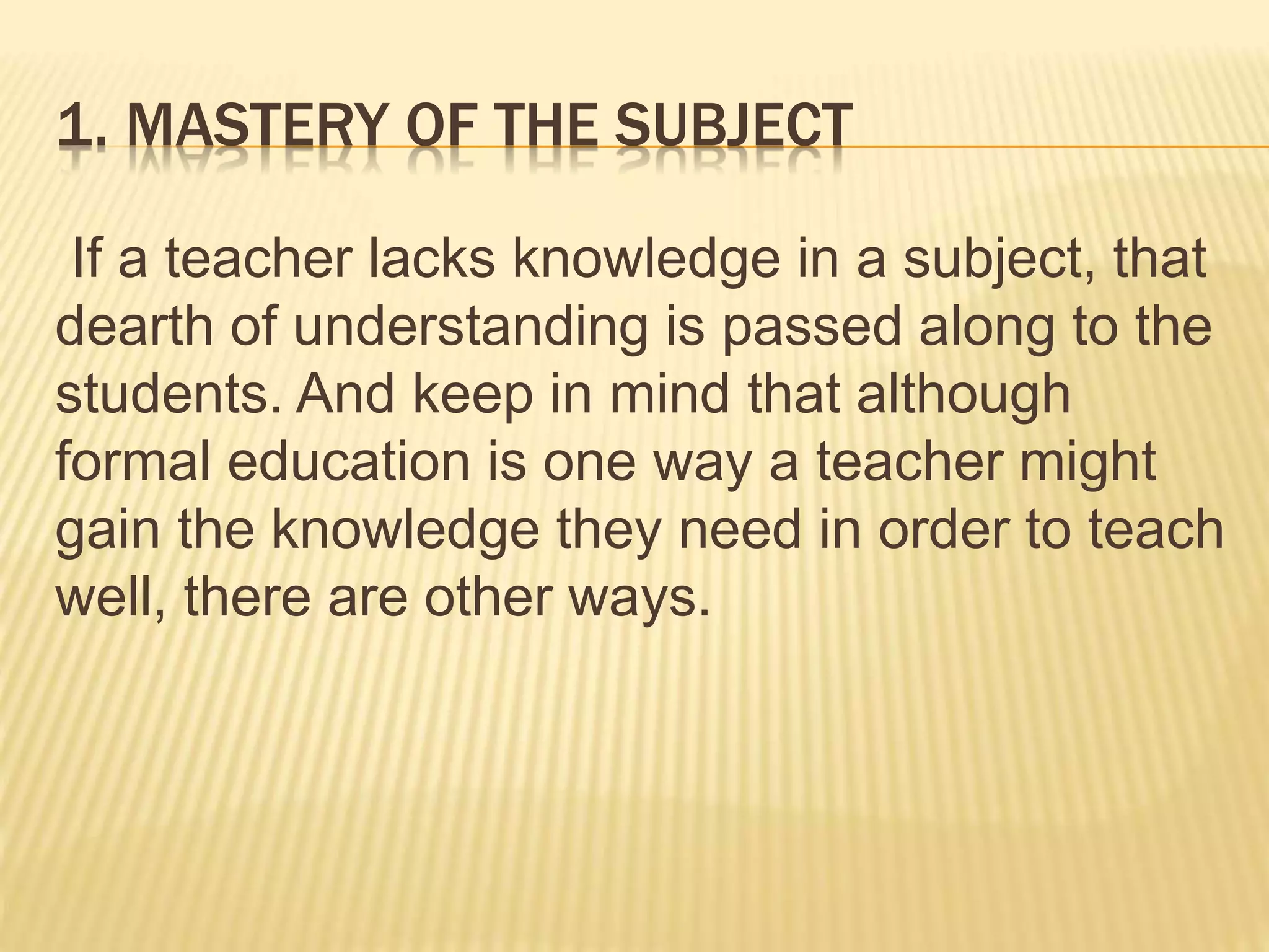 Qualities of a professional teacher | PPTX