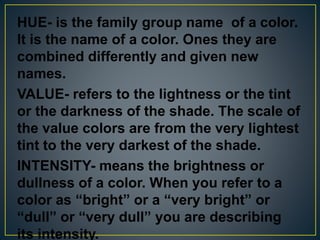 Qualities of color and color scheme | PPTX