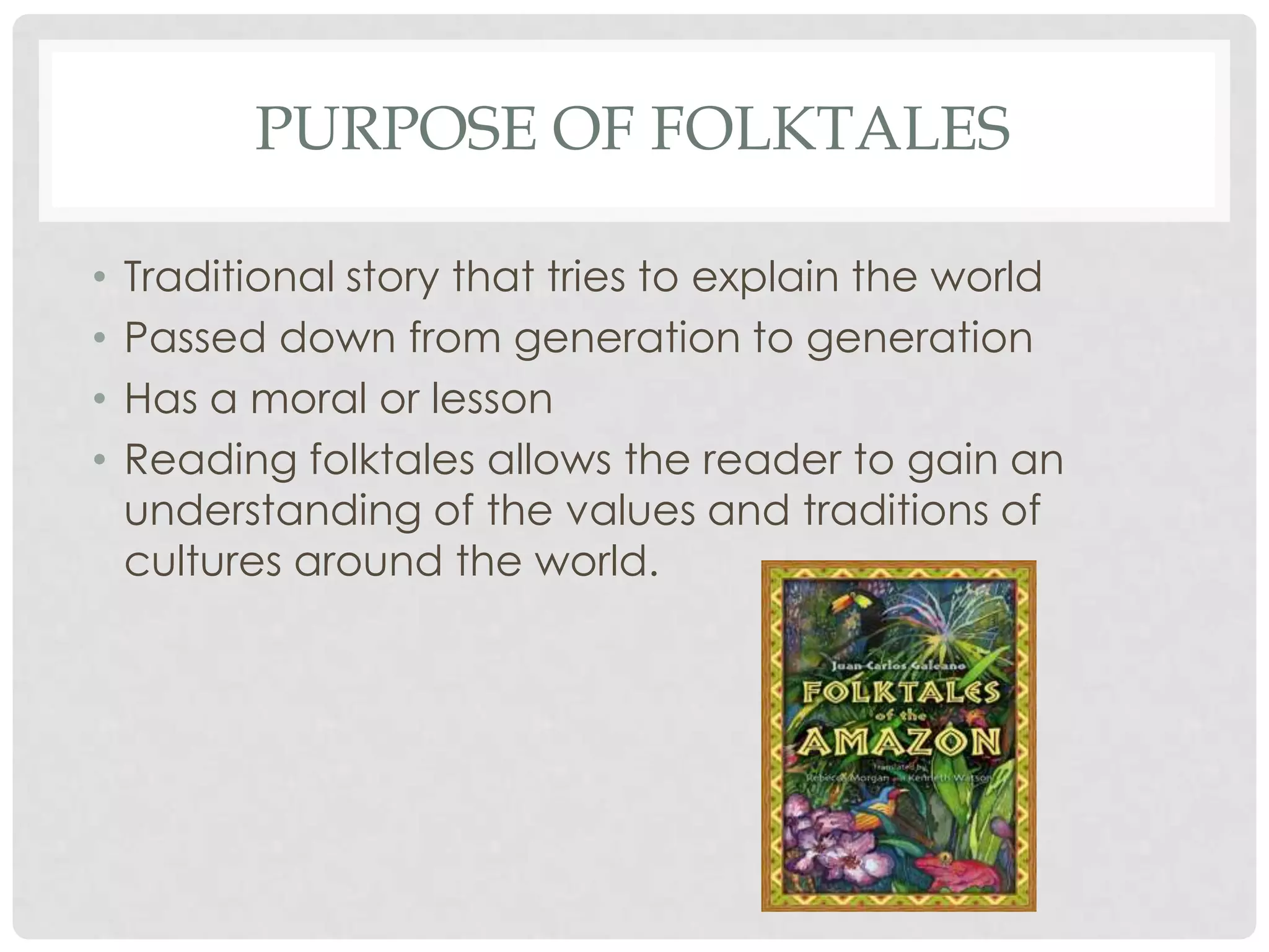 Elements of Folktales | PPTX