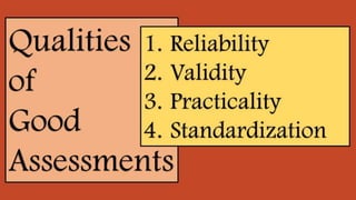 Qualities of good assessment | PPTX