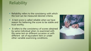 Qualities of good evaluation tools | PPTX