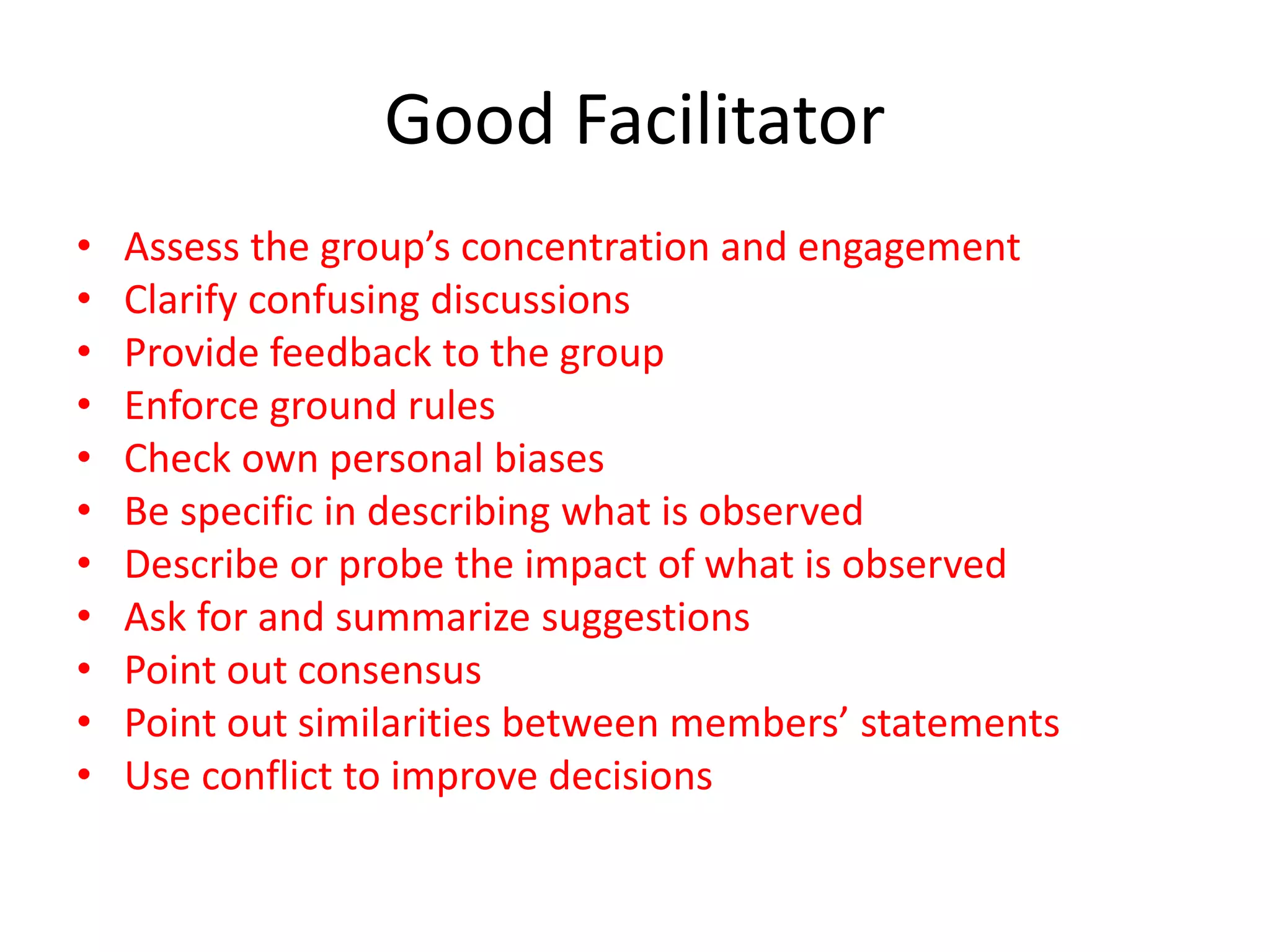 Good facilitator | PPT