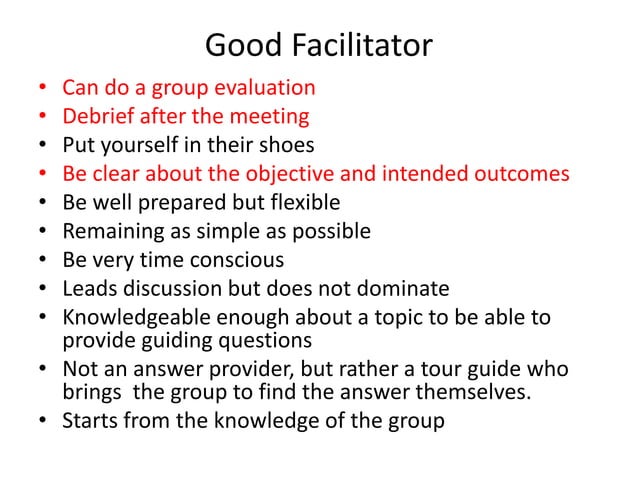 Good facilitator | PPT