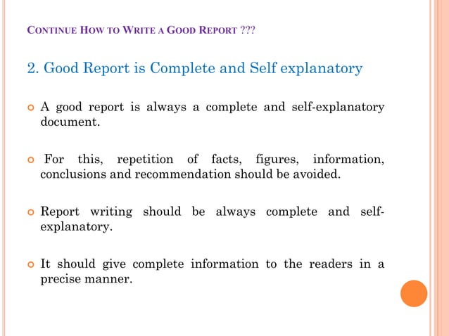Qualities of good report | PPTX | Science