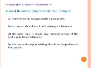 Qualities of good report | PPTX