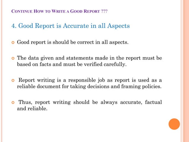 Qualities of good report | PPTX | Science