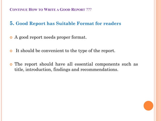 Qualities of good report | PPTX | Science