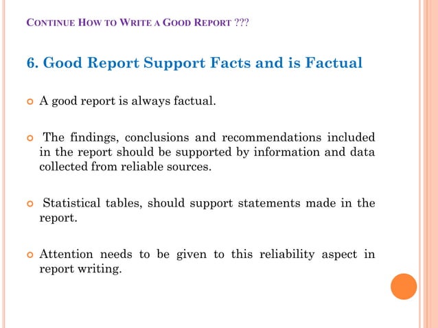 Qualities of good report | PPTX | Science