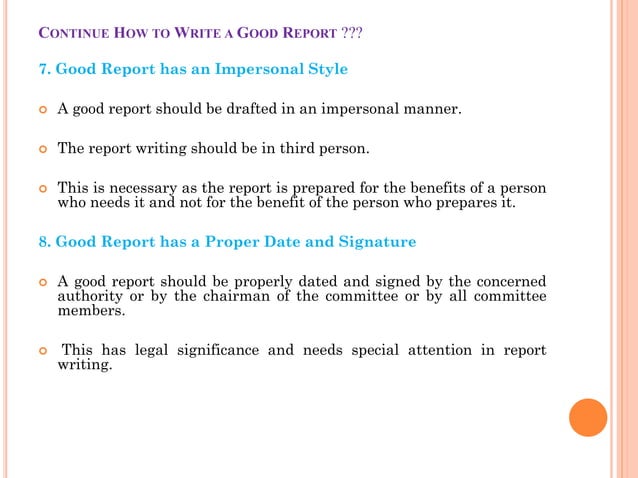 Qualities of good report | PPTX | Science