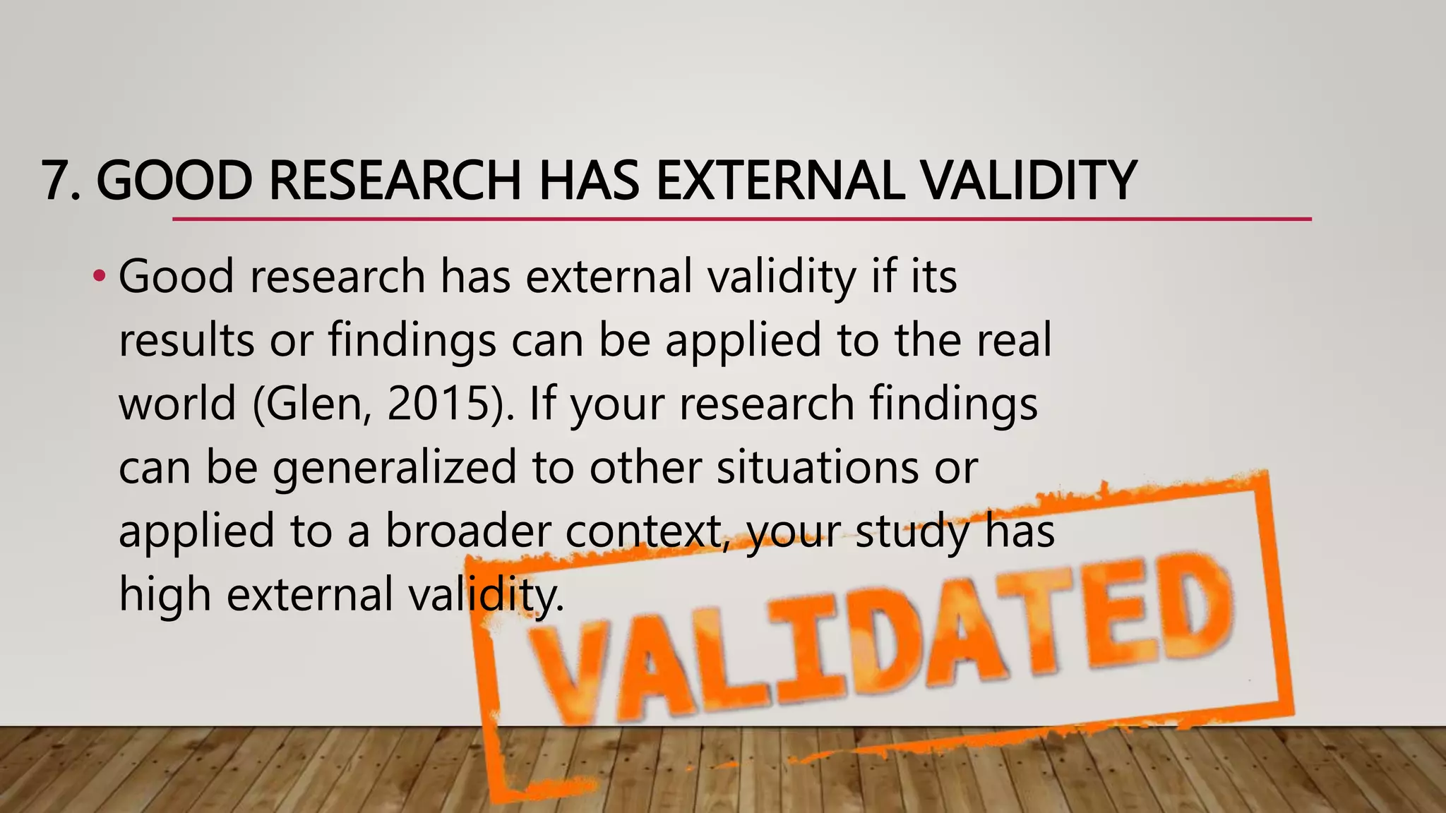 The Qualities of Good Academic Research | PPTX