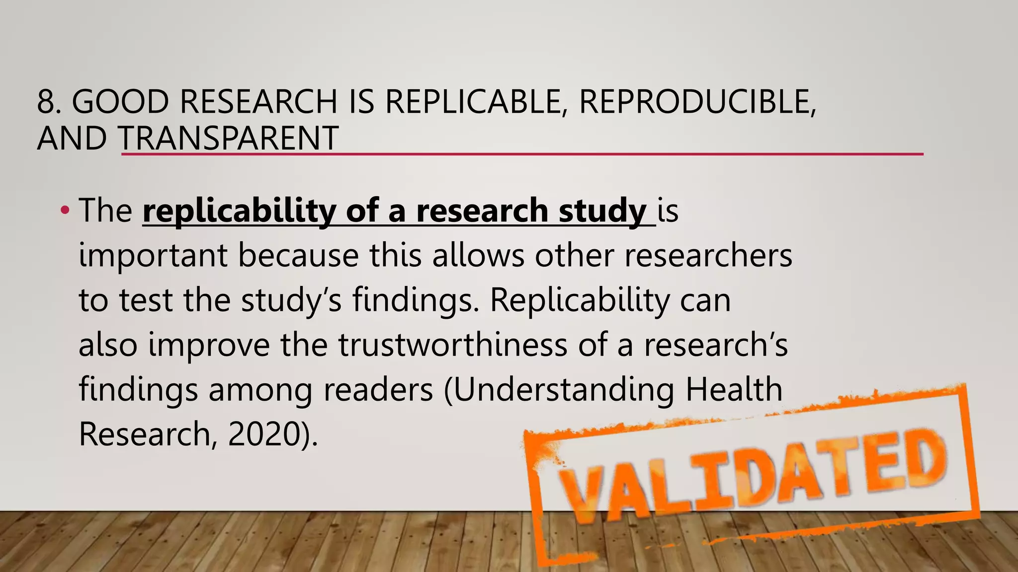 The Qualities of Good Academic Research | PPTX